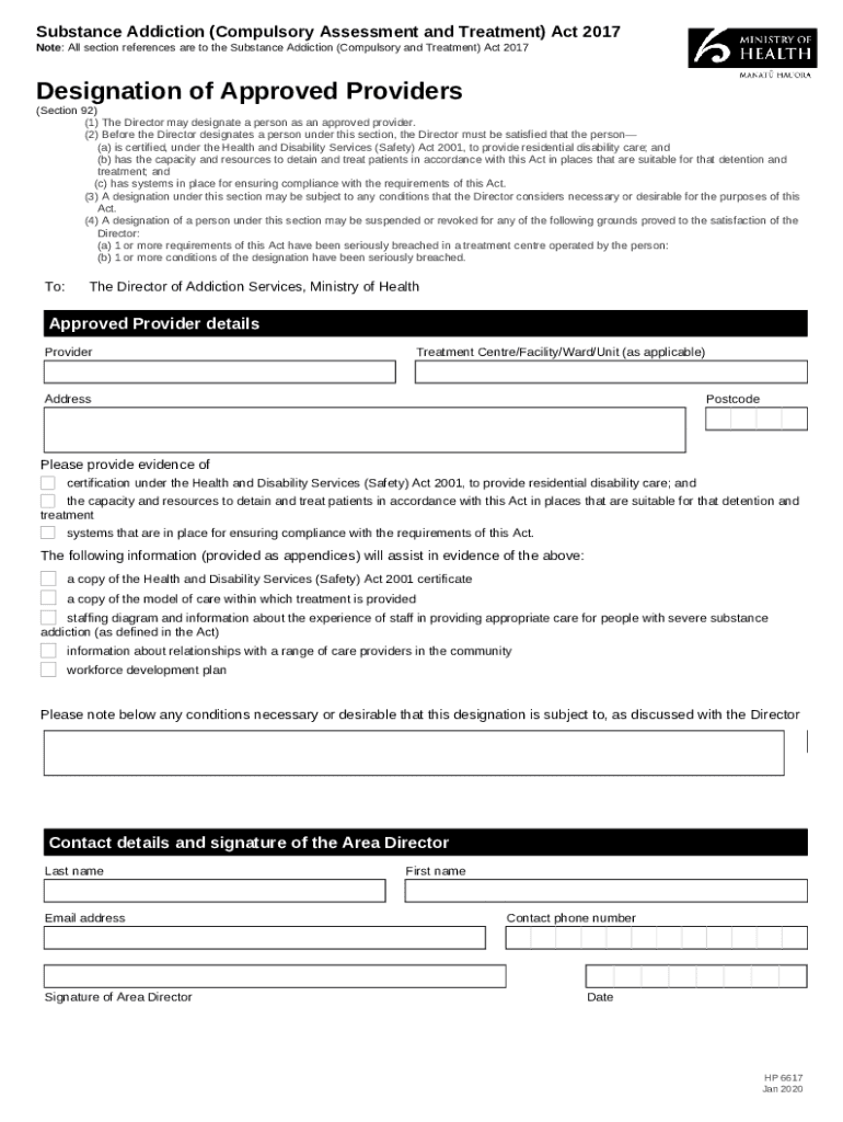 Designation of Approved Providers Doc Template | pdfFiller