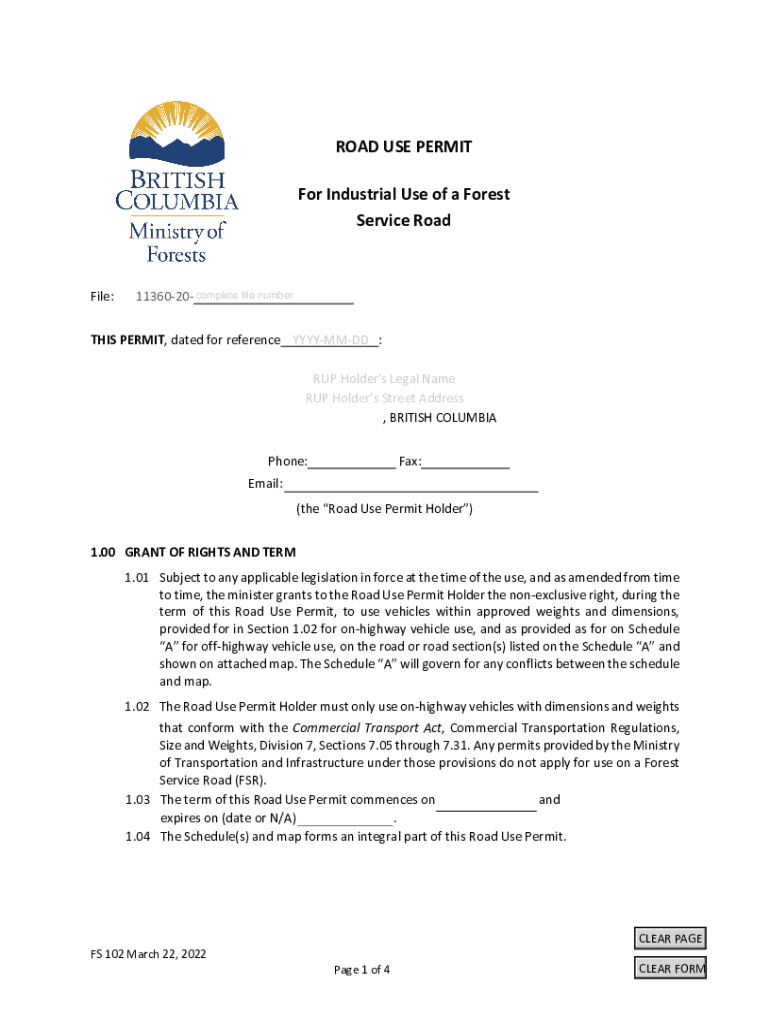 Fillable Online FS-2700-4 SPECIAL USE PERMIT (SAMPLE) Fax Email Print ...