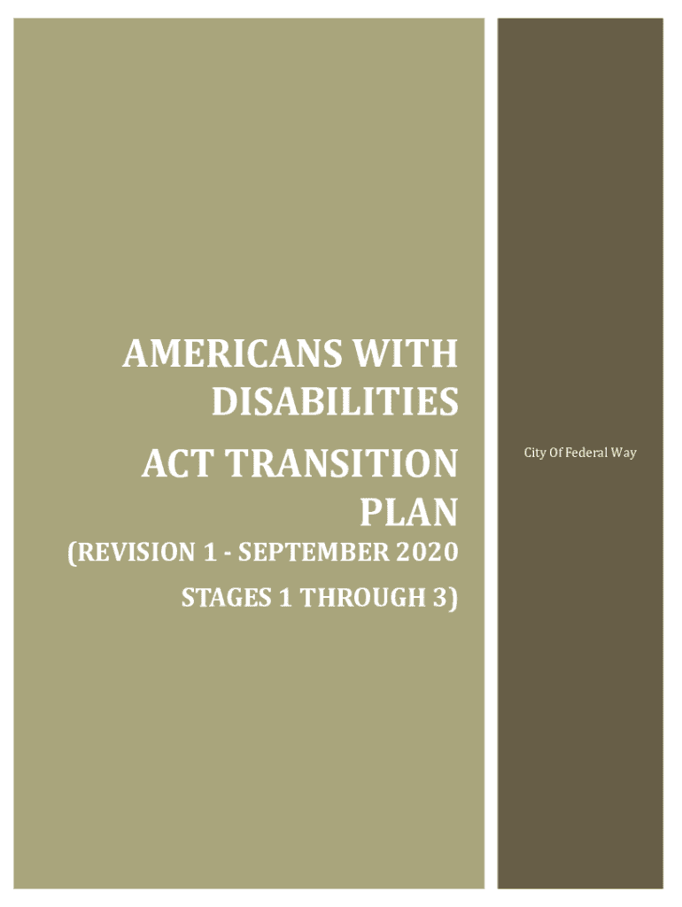 Fillable Online AMERICANS WITH DISABILITIES ACT TRANSITION PLAN Fax ...