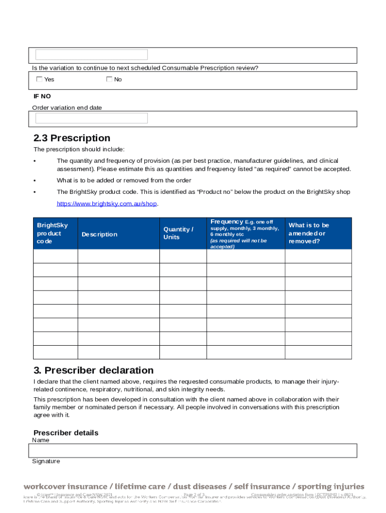 Consumables order variation . icare Media Brief Doc Template | pdfFiller