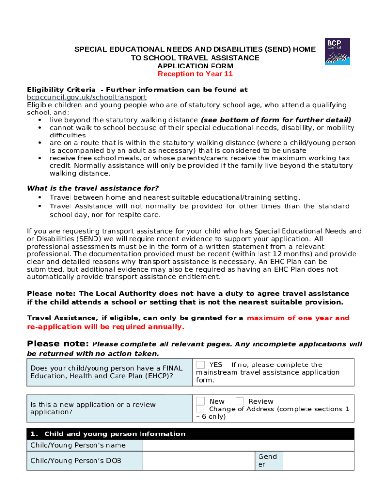 EHCP HTST Application under 16 RECEPTION TO YEAR ... Doc Template ...