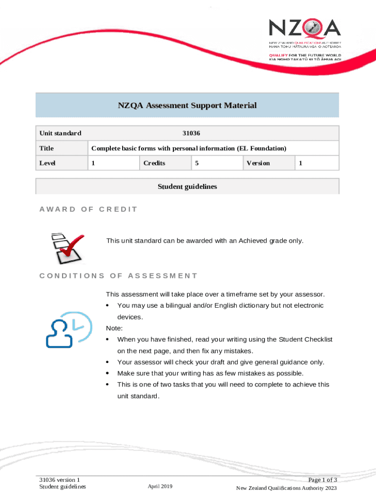 Unit Standard Application - Studylib Doc Template | pdfFiller