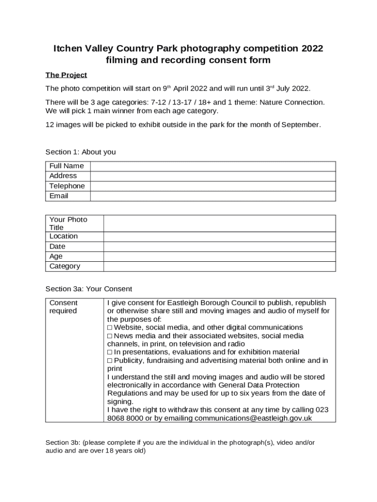 photography-competition-consent-. ... Doc Template | pdfFiller
