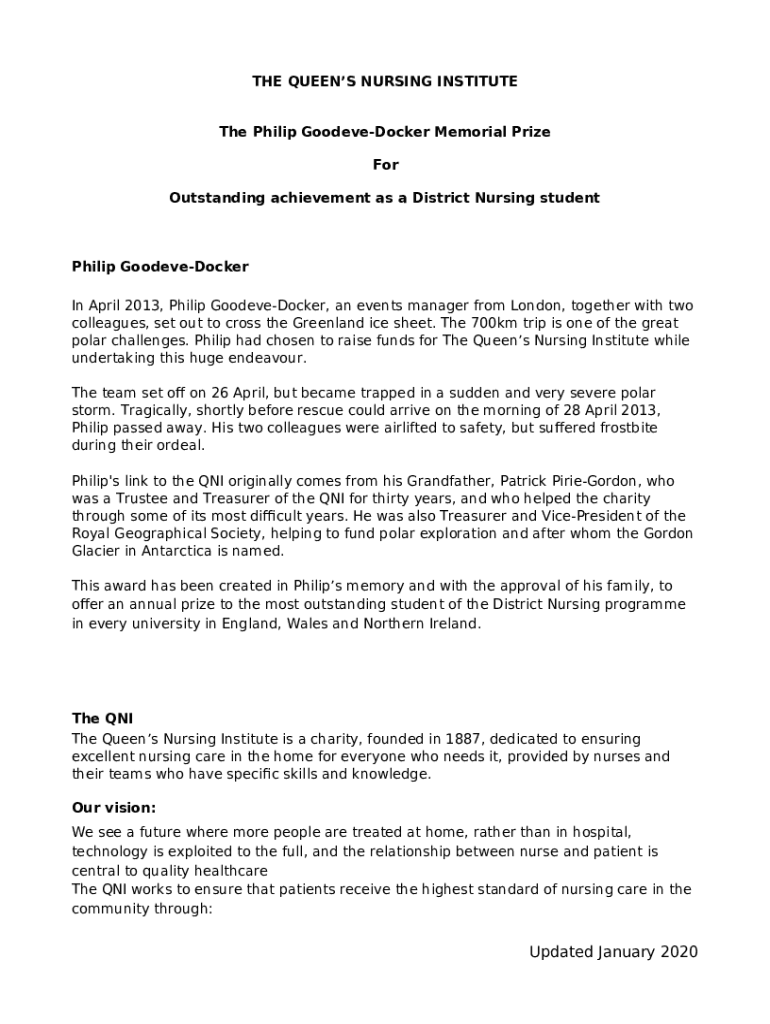 Philip Goodeve-Docker Prize - Application Doc Template | pdfFiller