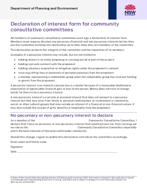 Fillable Online Declaration of interest form for community consultative ... Fax Email Print ...