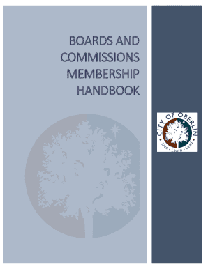 Fillable Online BOARDS AND COMMISSIONS MEMBERSHIP HANDBOOK Fax Email ...