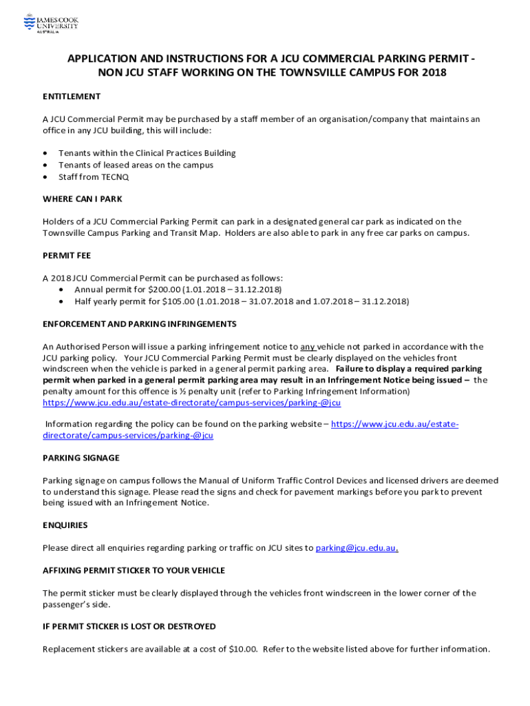 Fillable Online STAFF/STUDENT PARKING PERMIT APPLICATION FORM Fax Email ...