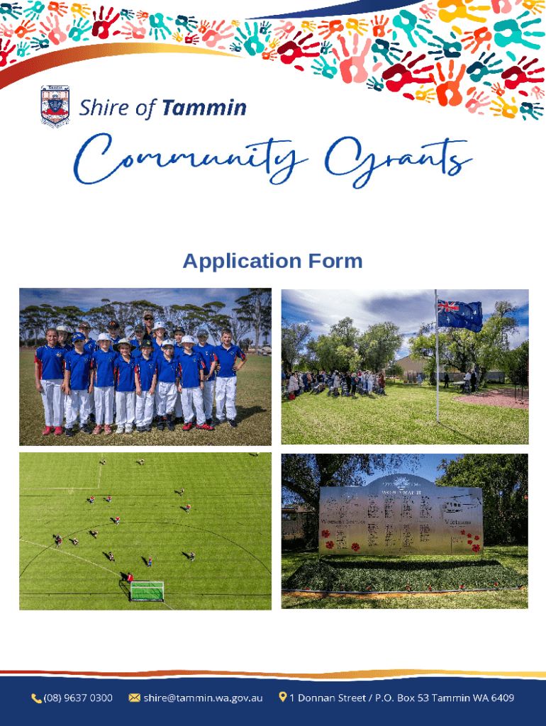 Tammin Community Grant - Application Doc Template | pdfFiller