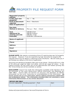 property file request Doc Template | pdfFiller