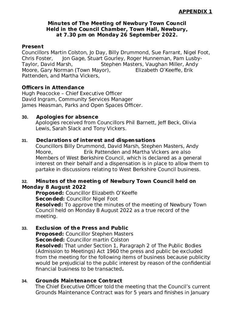 Councillors Martin Colston, Jo Day, Billy Drummond, Sue Farrant, Nigel Foot, Chris Foster,Jon ...