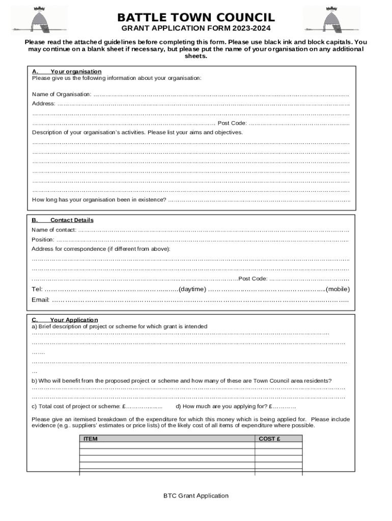 Grant-Application--2023-2024. ... Doc Template | pdfFiller