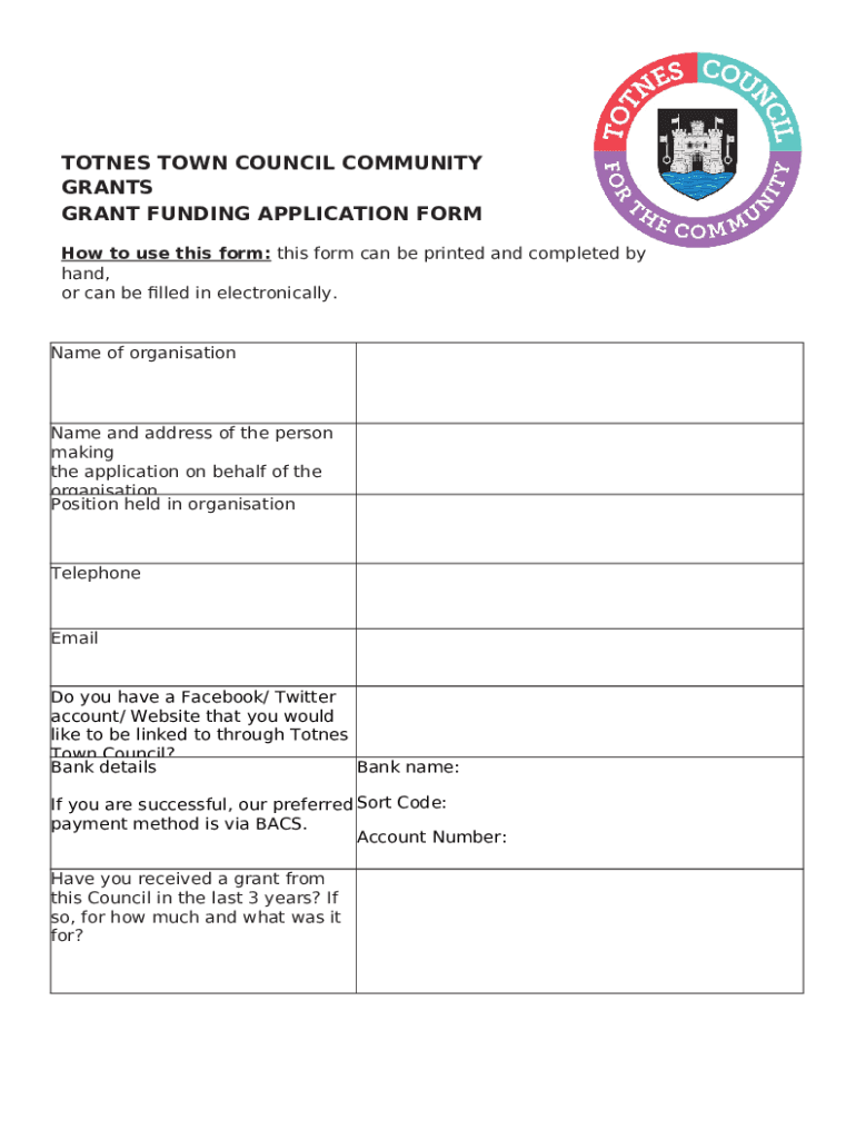 FINAL-Community-Grants-application-- ... Doc Template | pdfFiller