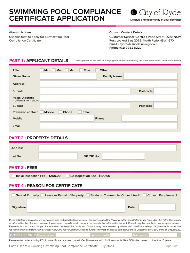 Fillable Online Submit a certificate of barrier compliance (Form 23) Fax Email Print - pdfFiller