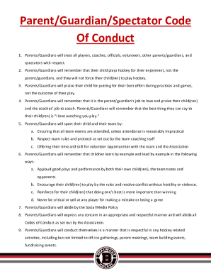 Fillable Online codes of conduct, discipline & dispute resolution ...