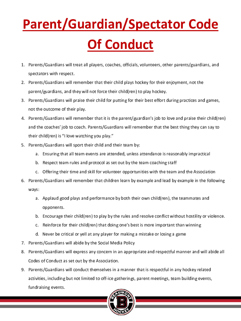 Fillable Online codes of conduct, discipline & dispute resolution ...