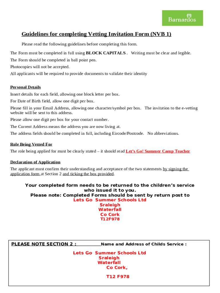 Application - Lets Go Kids Camps Ireland Doc Template | pdfFiller