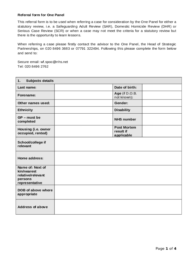 Redbridge-One-Panel-Guidance-ToR-and-Referral-- ... Doc Template ...