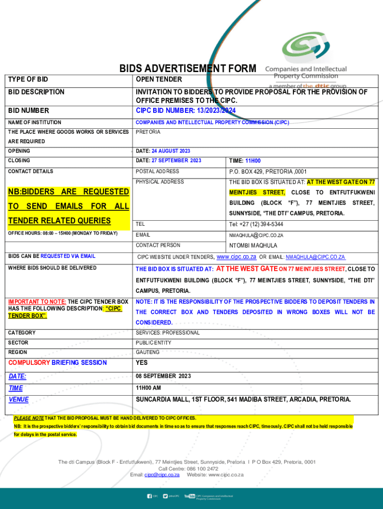 Fillable Online ANNEXURE: H TERMS OF REFERENCE (TOR) ... Fax Email ...