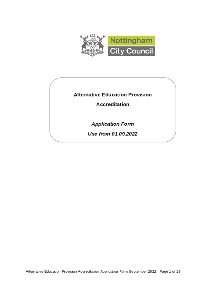 AEP Accreditation Application Doc Template | pdfFiller