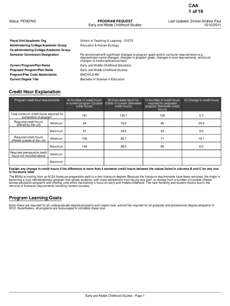 Fillable Online oaa osu FORM NO. CAA.1 Fax Email Print - pdfFiller