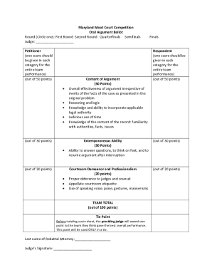 Fillable Online Maryland Moot Court Competition Oral Argument Ballot ...