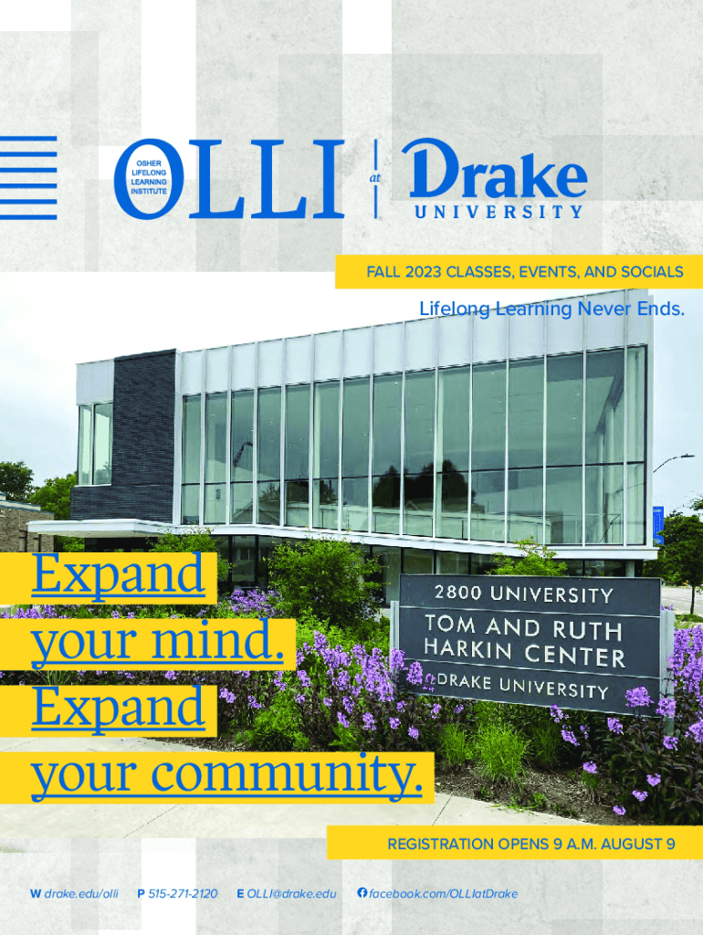 Fillable Online About the Osher Lifelong Learning Institute at Drake University Fax Email Print ...
