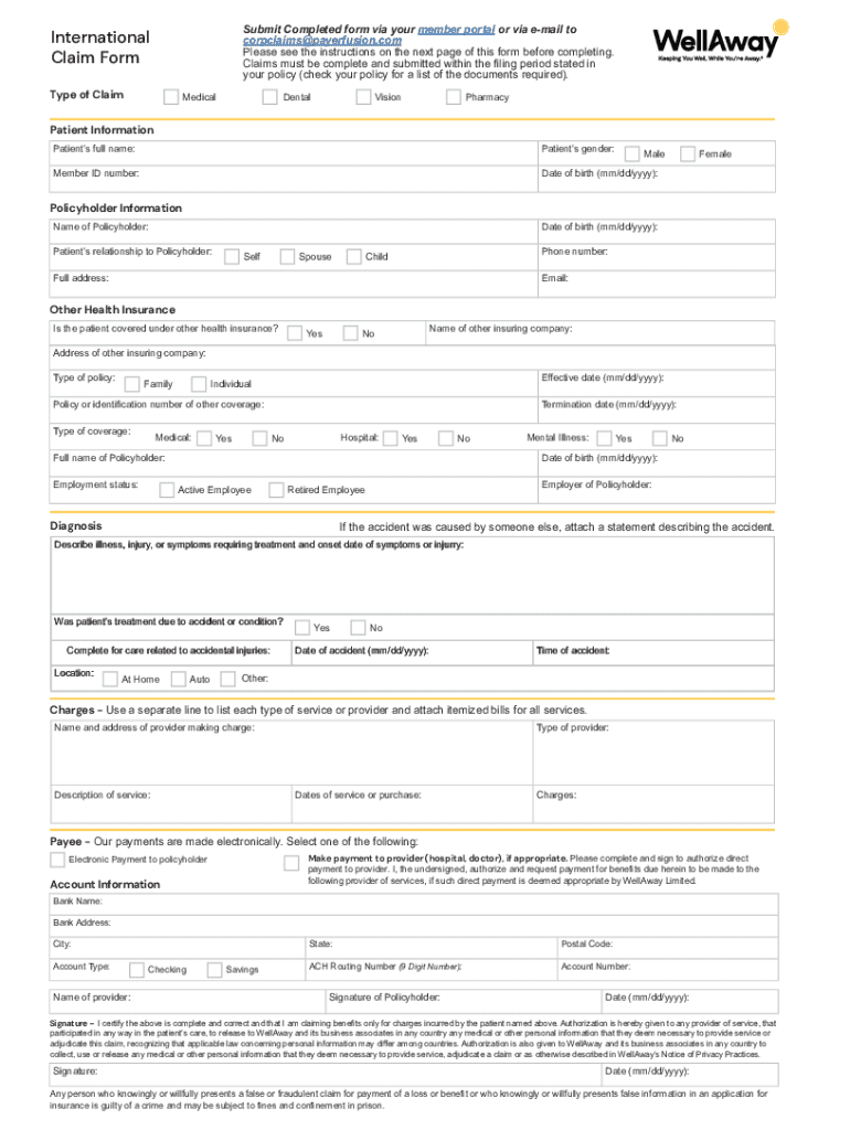 Fillable Online U.S. Claim Form Fax Email Print - pdfFiller