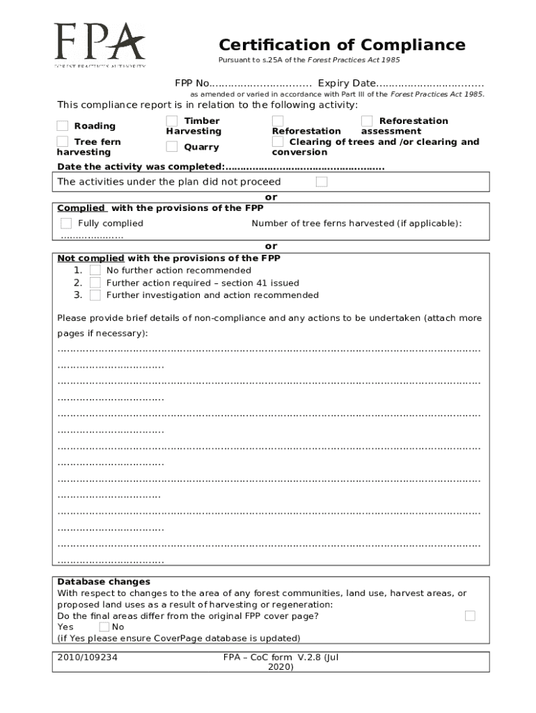 Certificate of compliance Word doc Doc Template | pdfFiller