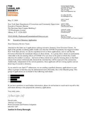 Fillable Online Executive Clemency Application Fax Email Print - pdfFiller