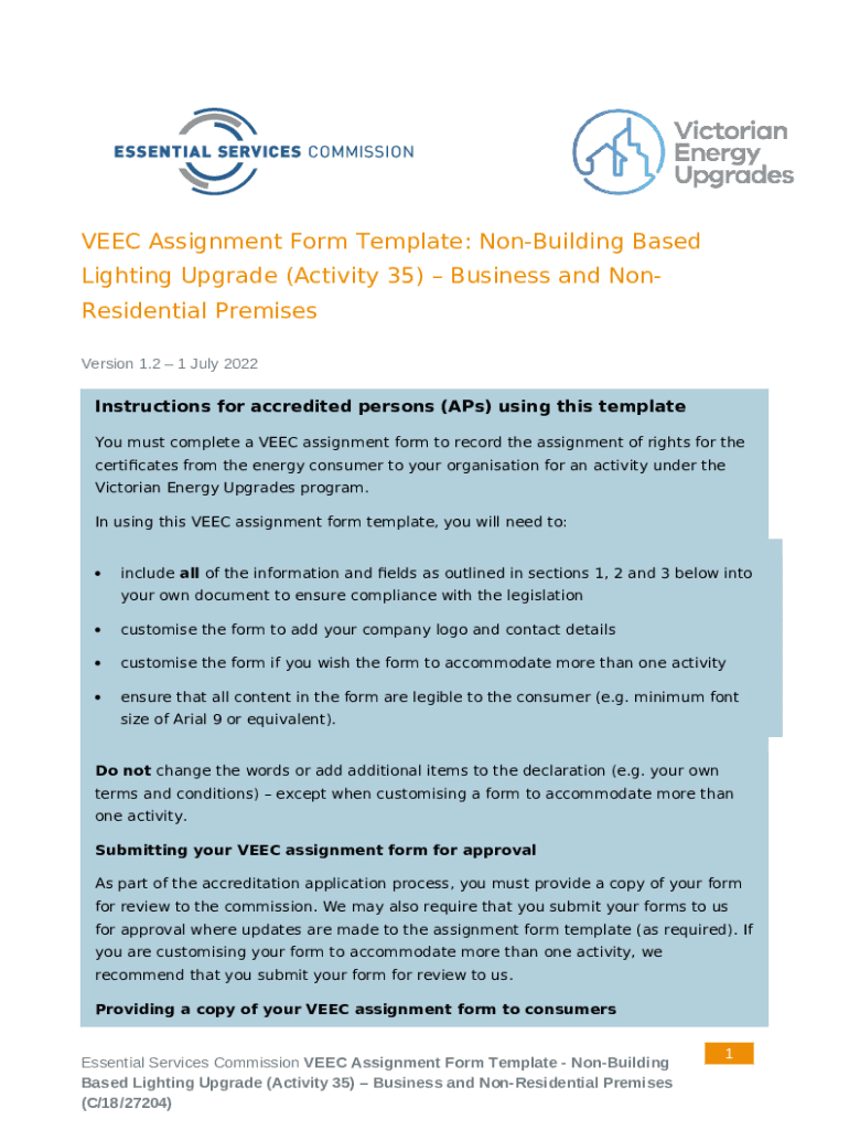 Wattly RDC VEEC Assignment & Declaration Doc Template | pdfFiller