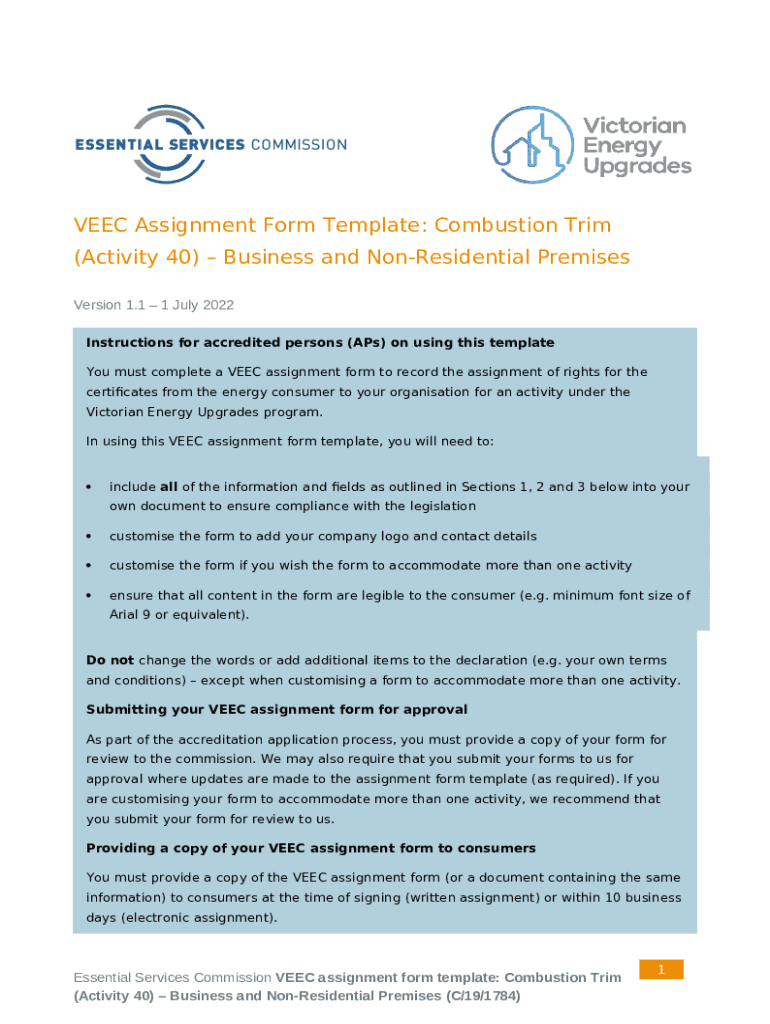 VEEC assignment template: Combustion Trim (Activity ... Doc Template ...