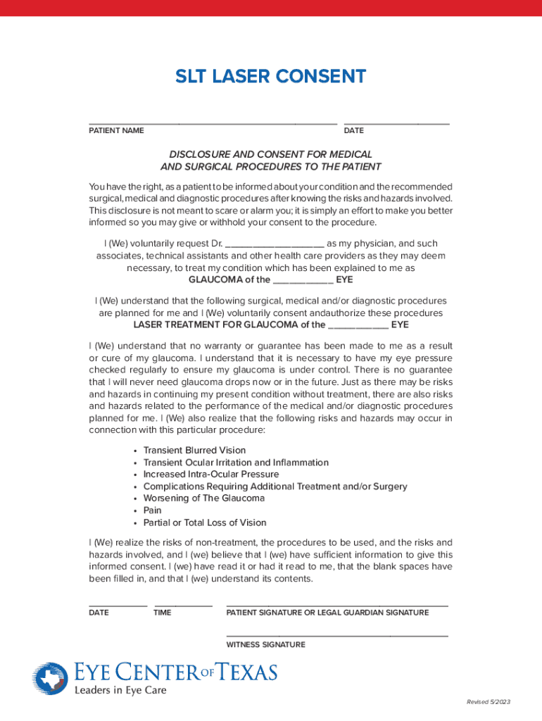 Fillable Online informed consent for resident involvement in cataract ...