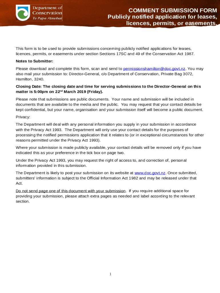 Hunting Permit Application Doc Template | pdfFiller