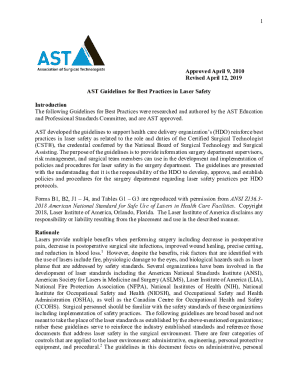 Fillable Online AST Guidelines for Best Practices in Laser Safety ...