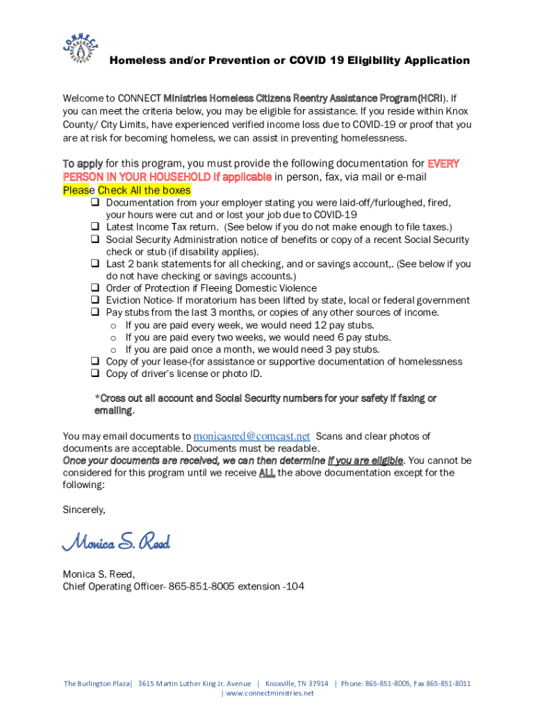 Fillable Online Homeless-Prevention-Covid-Application. ... Fax Email ...