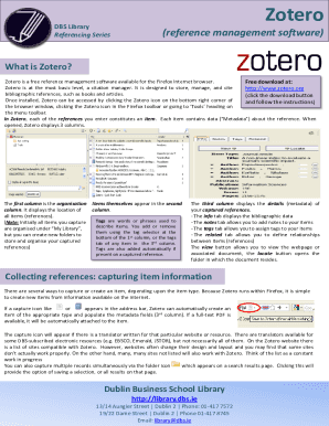 Fillable Online Using Citation Management Software: Zotero - Research ...