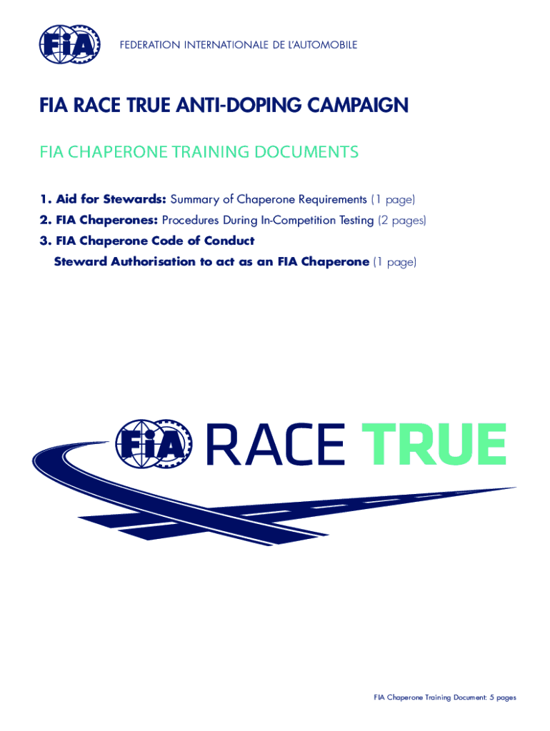 Fillable Online FIA reminds drivers about anti-doping rules Fax Email ...