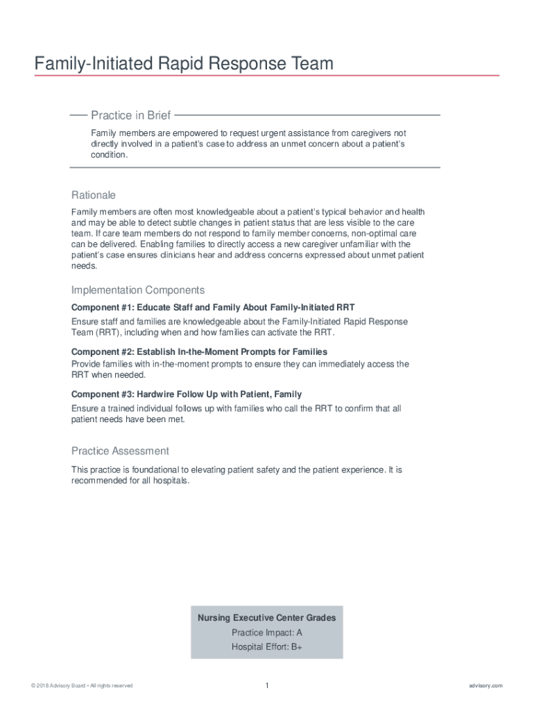 Fillable Online Patient and family activated rapid response as a safety ...