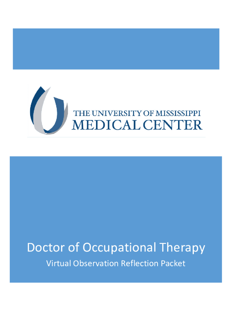 Fillable Online Occupational Therapy Observation Hours Verification ...
