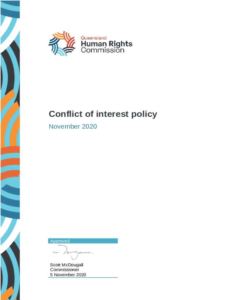 Conflict of interest policy Doc Template | pdfFiller