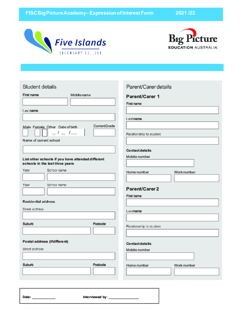 Fillable Online Five Islands Secondary College - NSW Government Fax Email Print - pdfFiller