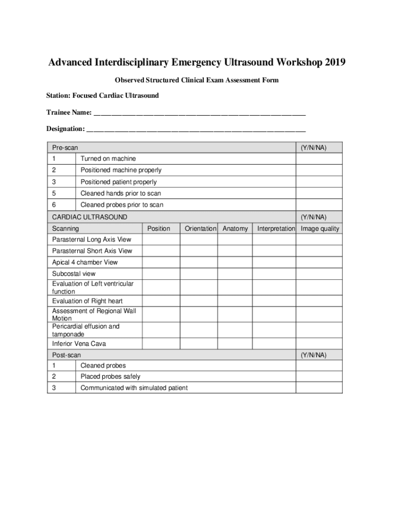 Fillable Online eFAST Ultrasound Exam Made Easy: Step-By-Step Guide Fax ...