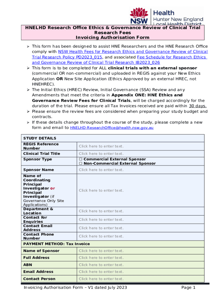 Variation Application - Hunter New England Health Doc Template | pdfFiller