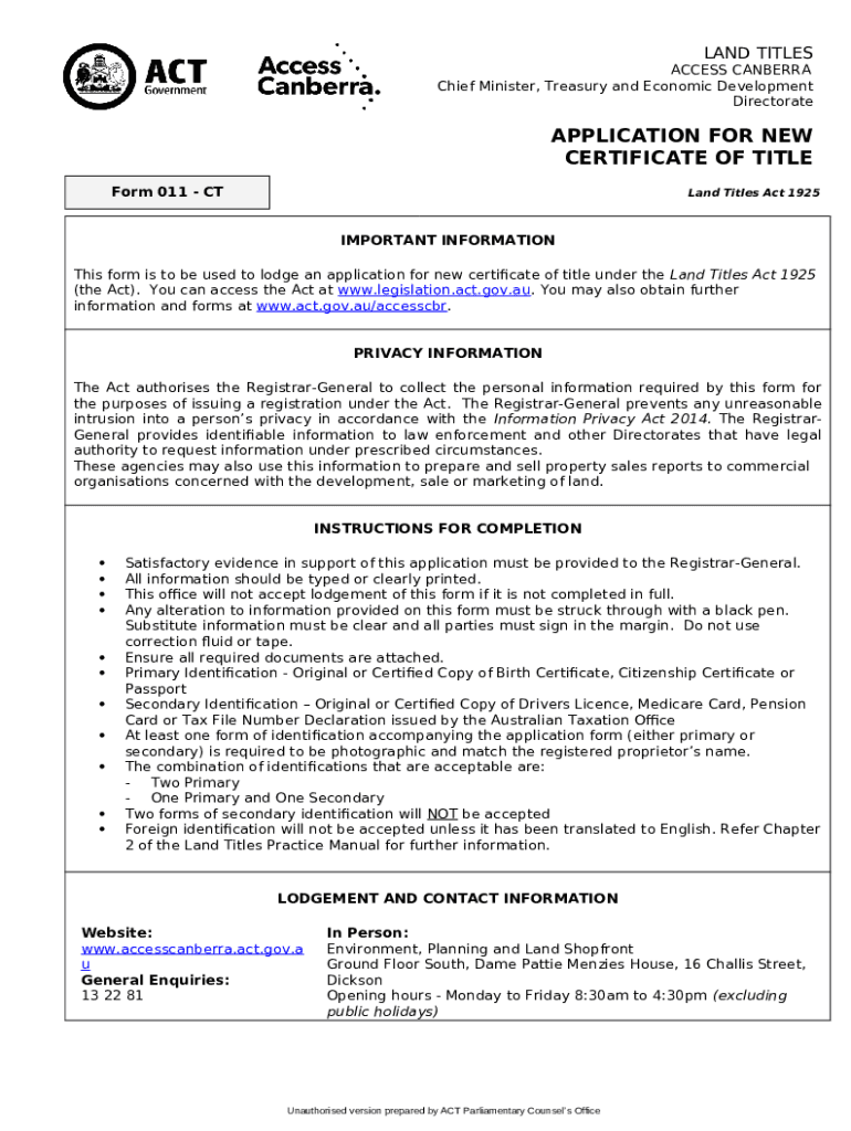 land titles Doc Template | pdfFiller