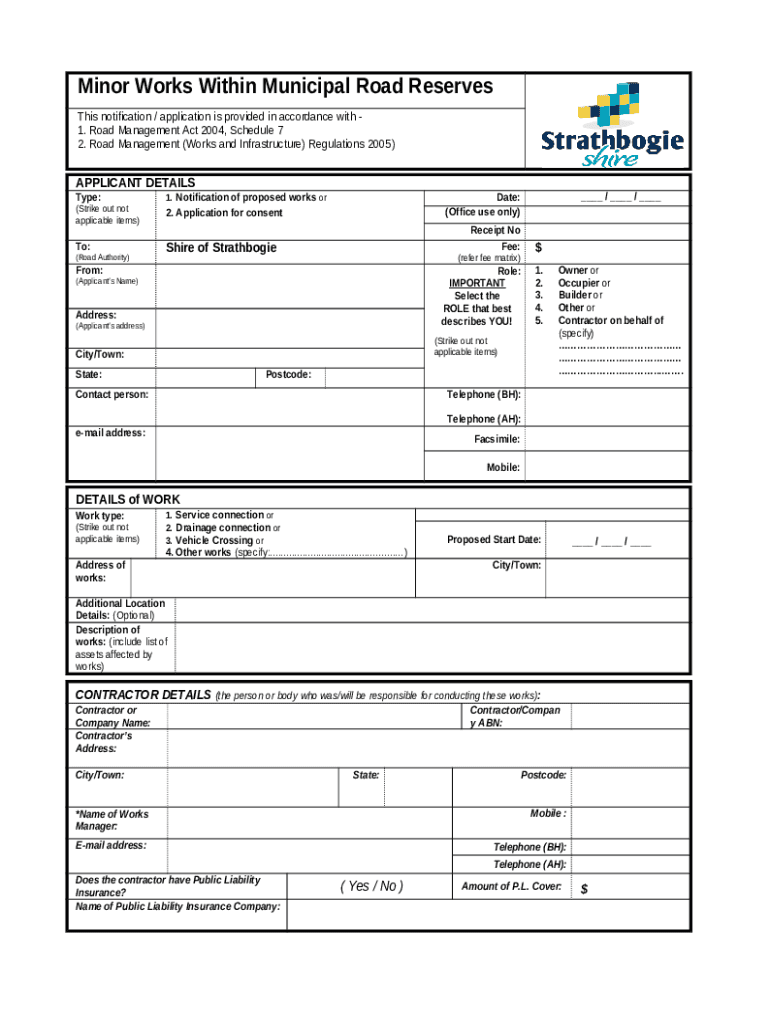Road Management (Works and Infrastructure) Regulations ... Doc Template ...