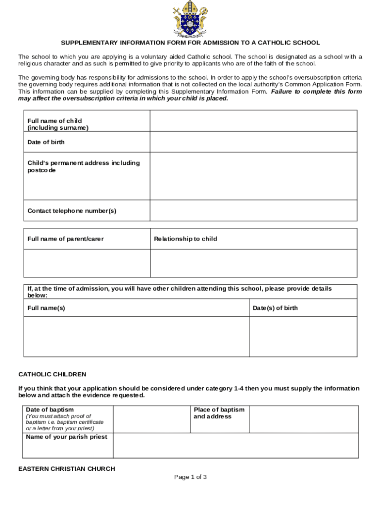 Page 1 of 1 SUPPLEMENTARY INATION ... - bso bradford gov Doc Template | pdfFiller