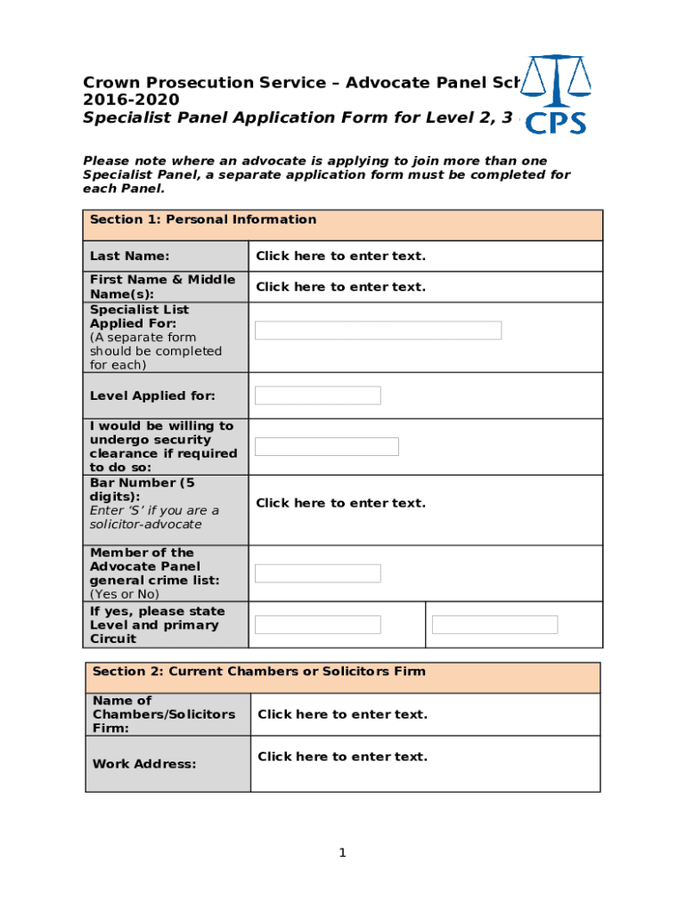 specialist-panel-application-- ... Doc Template | pdfFiller