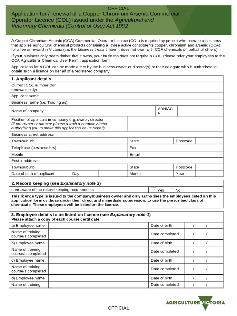 Applying for a commercial operator's licence Doc Template | pdfFiller