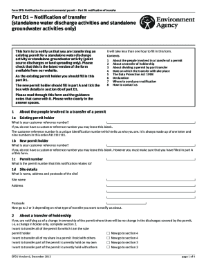 Fillable Online Get Form EPD: Notification For An Environmental Permit ...