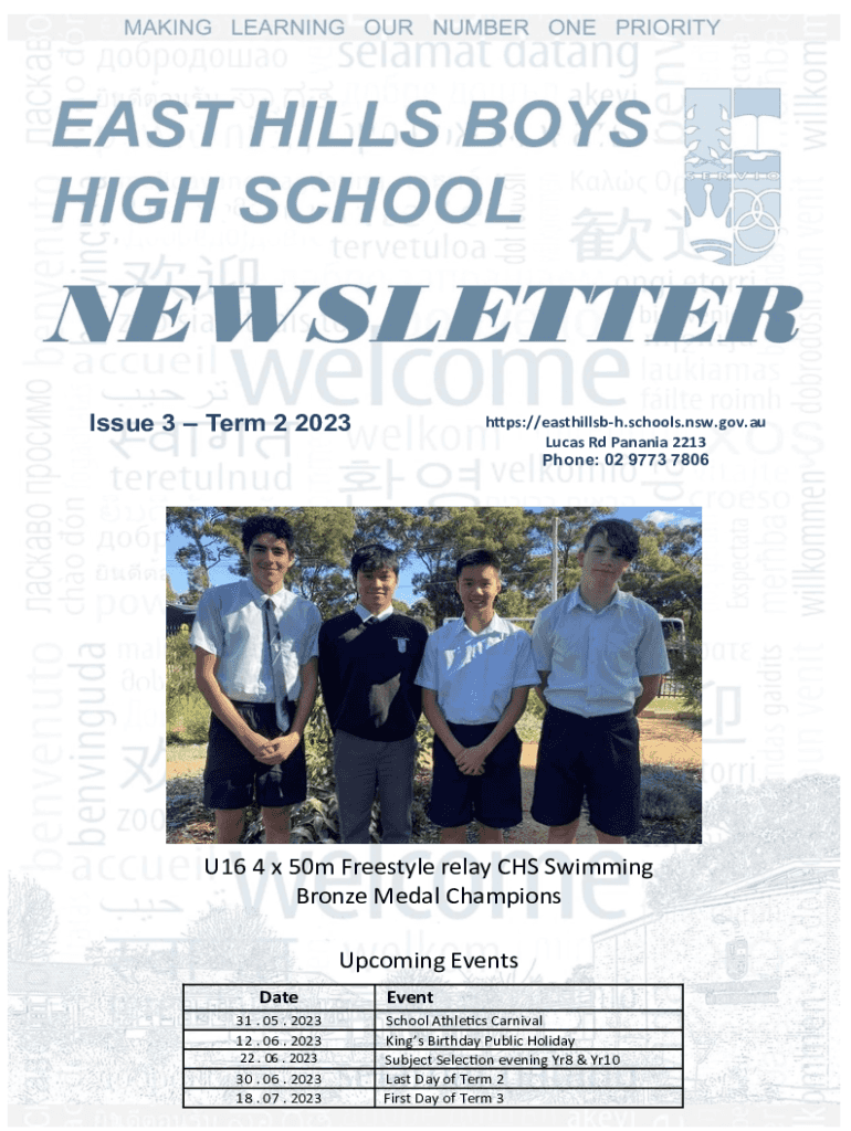Fillable Online East Hills Boys High School: Home Fax Email Print ...